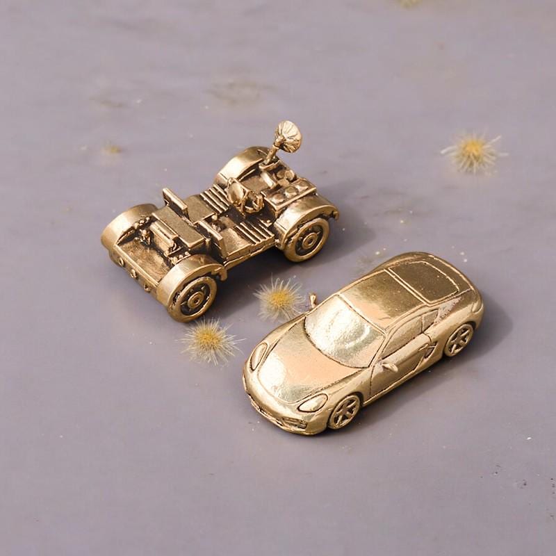 Brass Car Figurines, Brass Vintage Truck Decor, Brass Sports Car Model ...