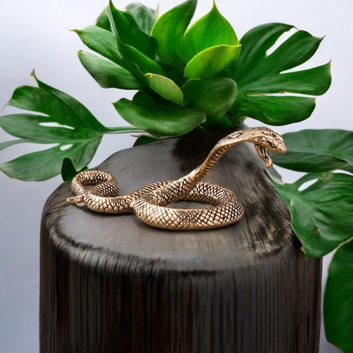 Brass Cobra Figurine Set | Two-piece Brass Cobra Sculptures | Unique ...
