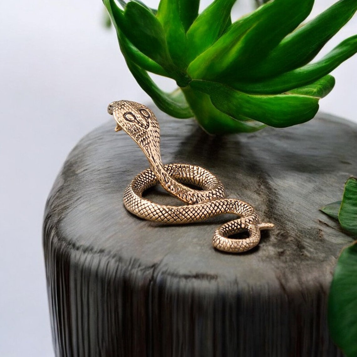 Brass Cobra Figurine Set | Two-piece Brass Cobra Sculptures | Unique ...