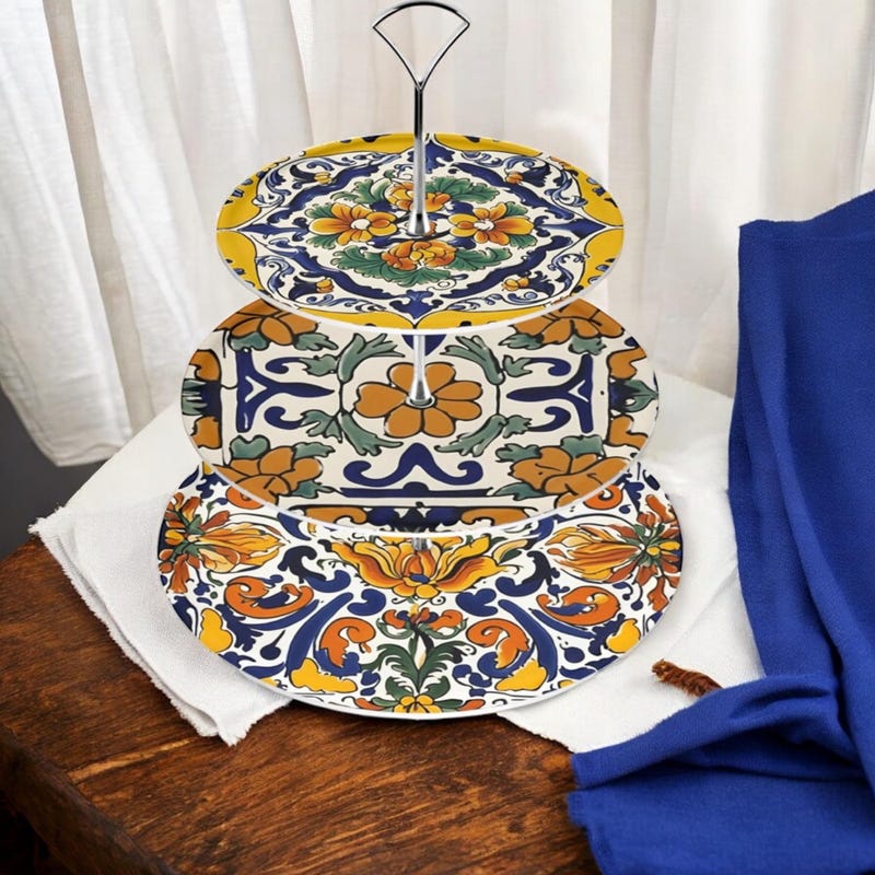 Fiesta Cake Plate - Etsy