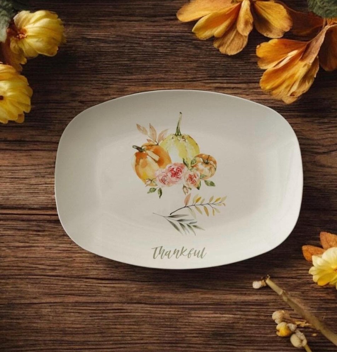 Thankful Platter, Thanksgiving Platter, Fall Platter, Thanksgiving ...