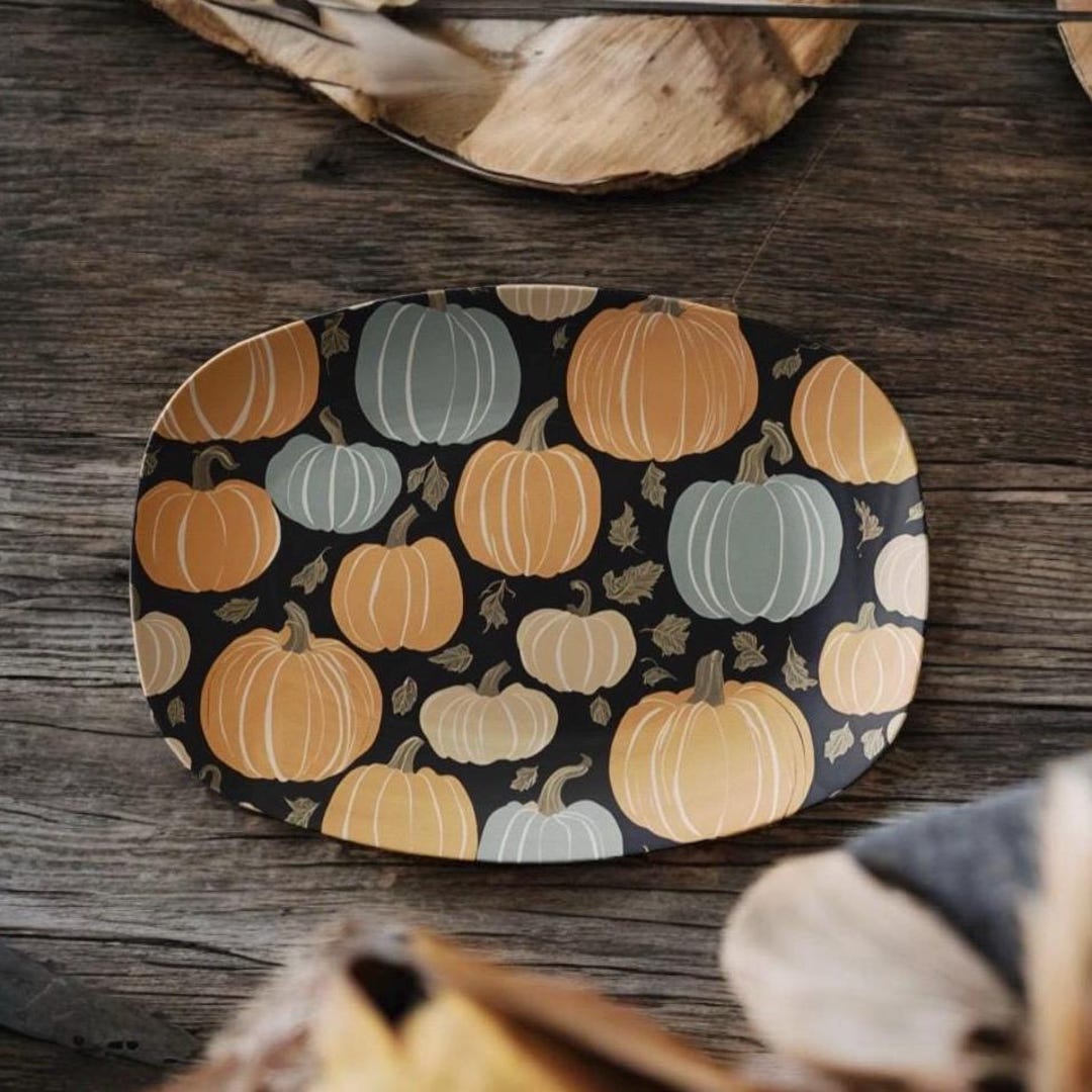 Pastel Pumpkin Platter, Thanksgiving Platter, Fall Platter ...