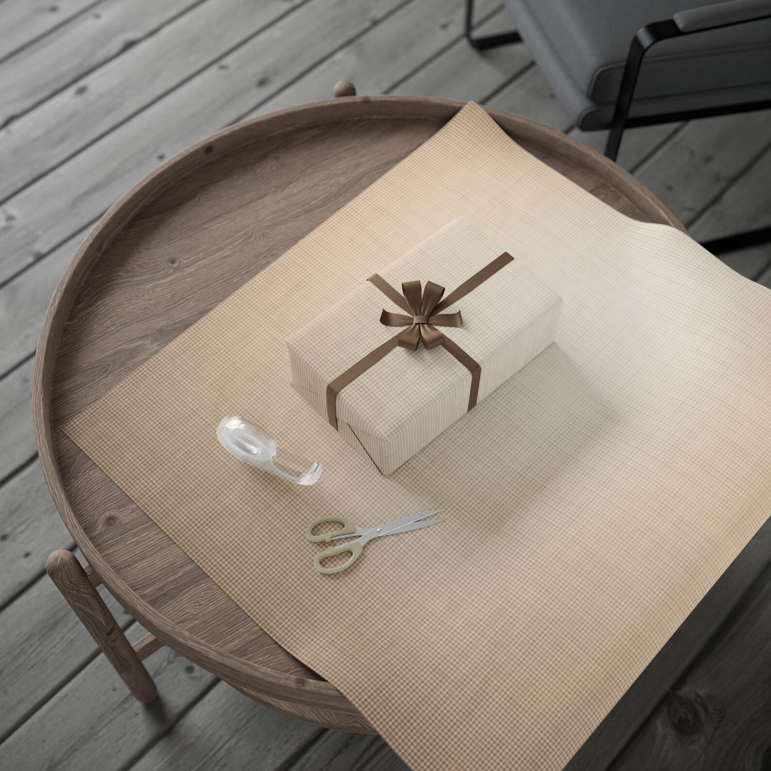 Neutral Linen Inspired Wrapping Papers, Masculine Wrapping Paper, Beige ...