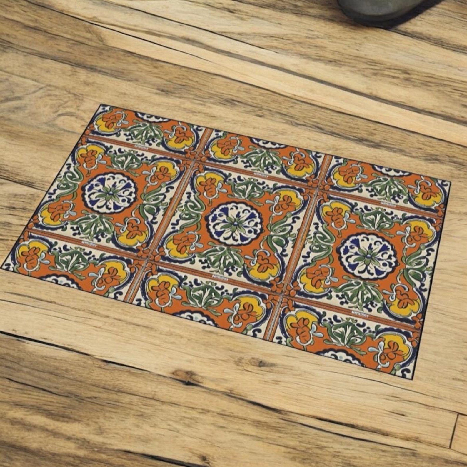 Mexican Talavera Heavy Duty Floor Mat, Mexican Talavera Decor, Talavera ...