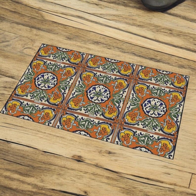 Mexican Talavera Heavy Duty Floor Mat, Mexican Talavera Decor, Talavera ...
