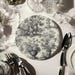 Black Toile Bone China Plate: Elegant Designer Dinnerware - Etsy
