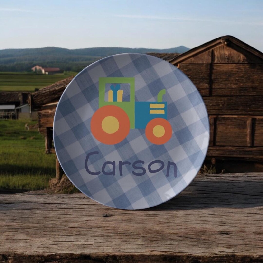 Personalized Tractor Plate: Little Boy Everyday Plate - Etsy