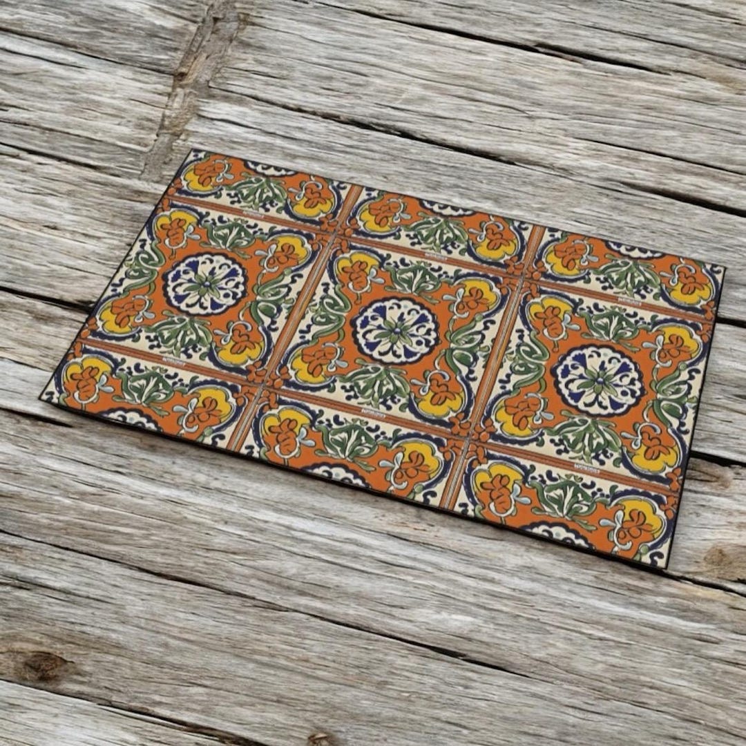 Mexican Talavera Heavy Duty Floor Mat, Mexican Talavera Decor, Talavera ...