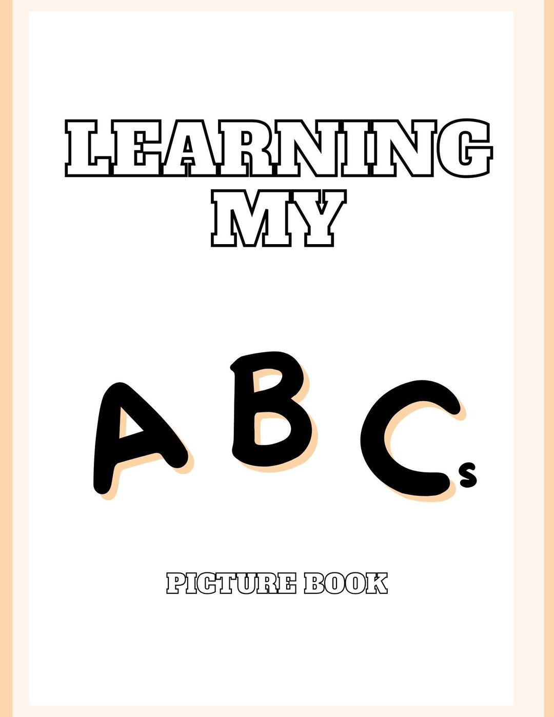 Learning My Abcs Picture Book - Etsy