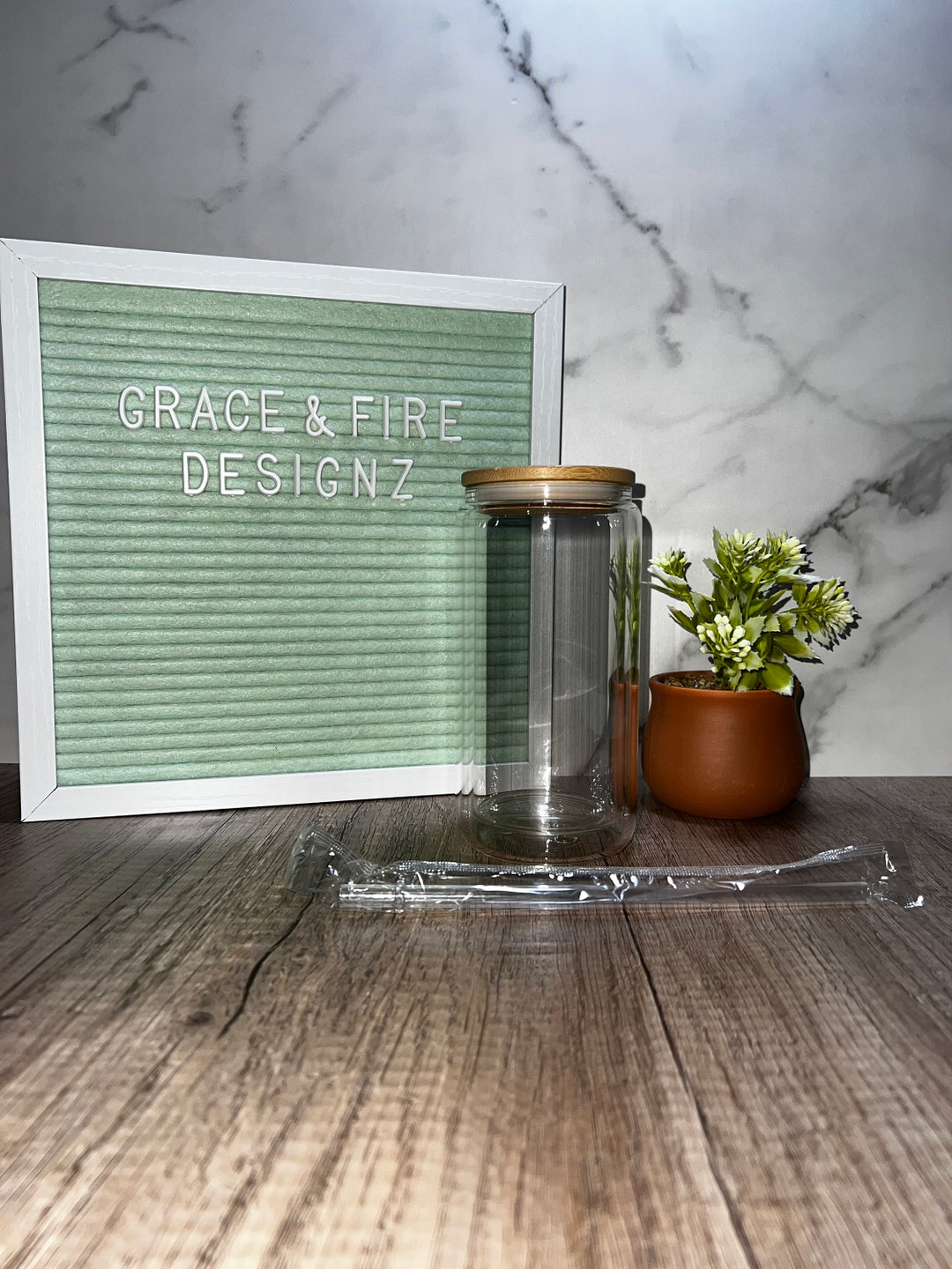 Snow Globe Glass Can Double Wall Glass Sublimation Blank 16 Oz With ...