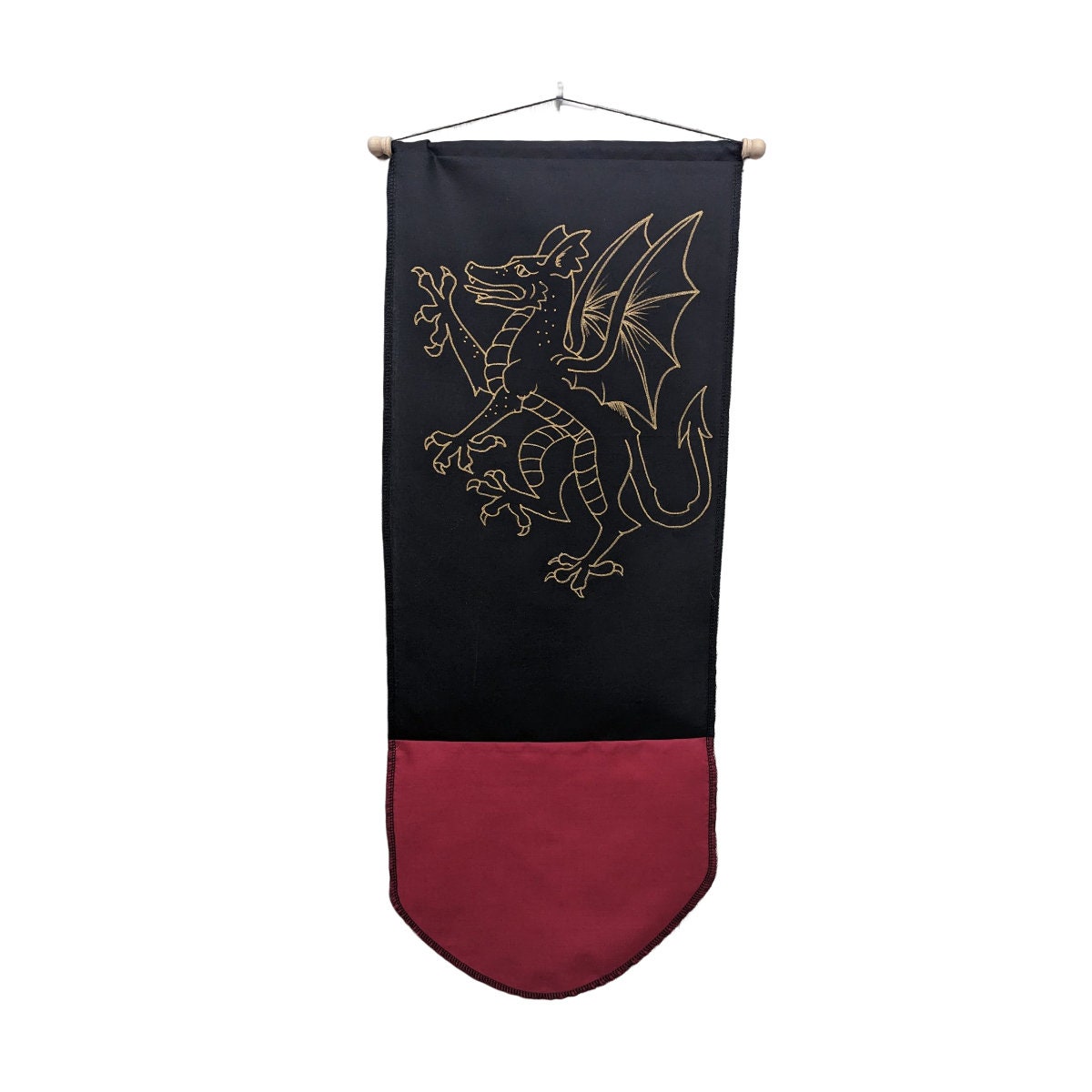 14x33 Medieval Dragon Banner, Hand Painted, Custom Color ...