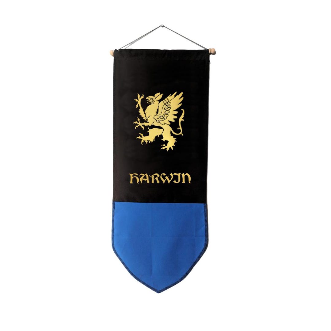 Medieval Griffon Banner, Heraldry, Flag, Handmade, Custom Color ...