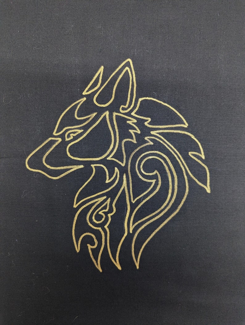 Celtic Wolf Banner, Heraldry, Flag, Hand Painted, Custom Color - Etsy