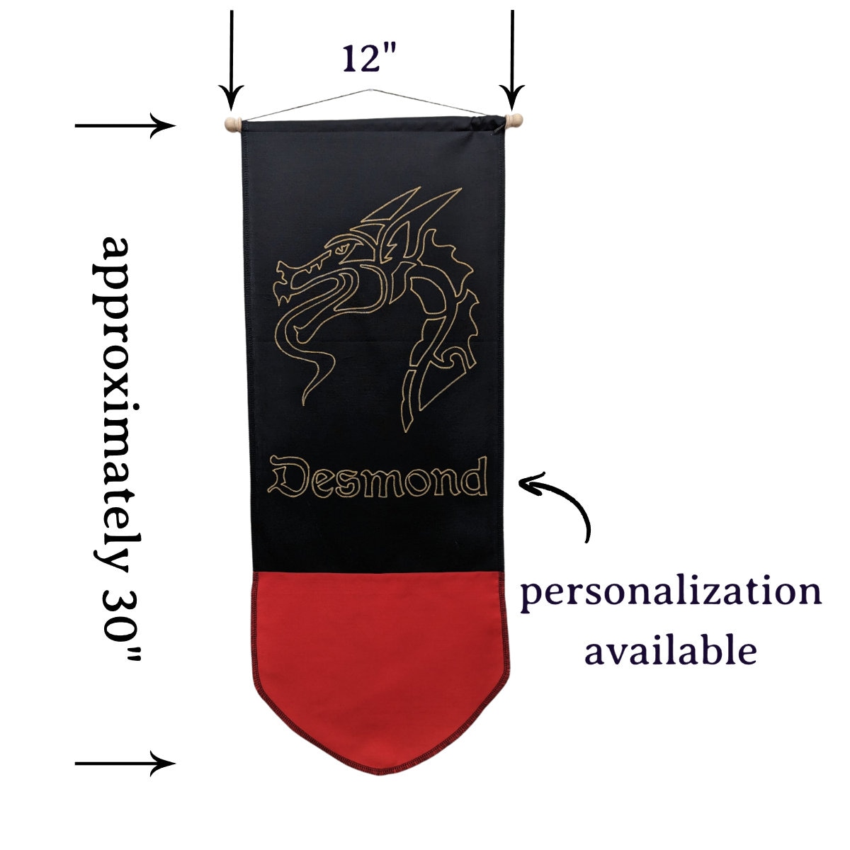 Medieval Wolf Banner, Heraldry, Flag, Hand Painted, Custom Color - Etsy