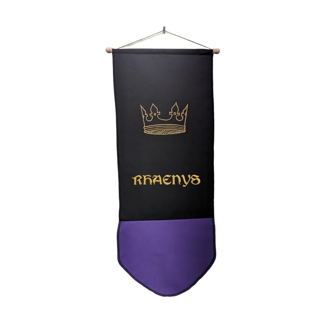 Medieval Crown Banner, Heraldry, Flag, Hand Painted, Handmade, Custom ...