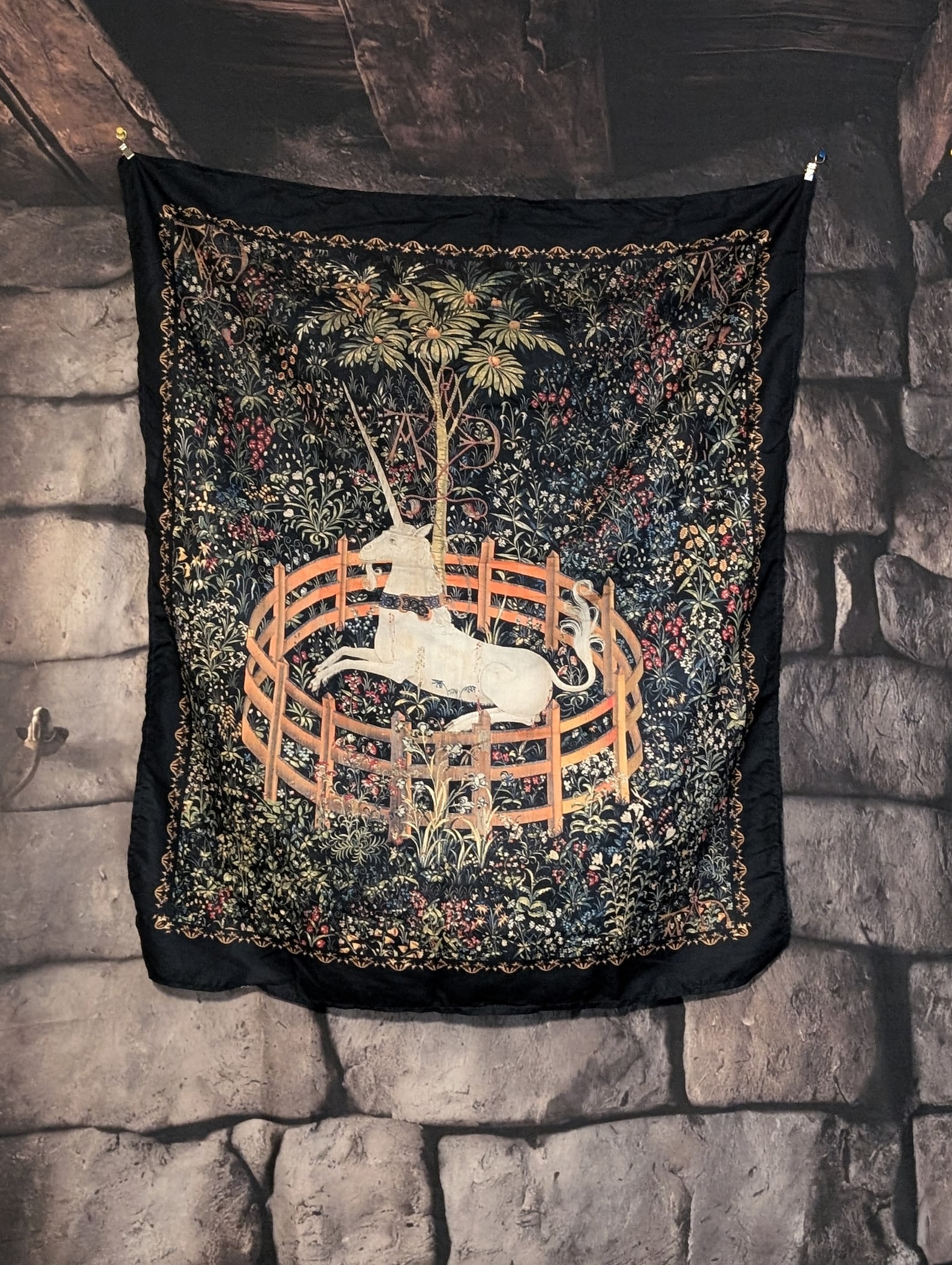 The Unicorn in Captivity, Medieval Wall Tapestry, Historical Hunting ...