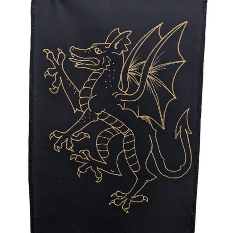 Medieval Dragon Banner, Heraldry, Flag, Hand Painted, Custom Color - Etsy