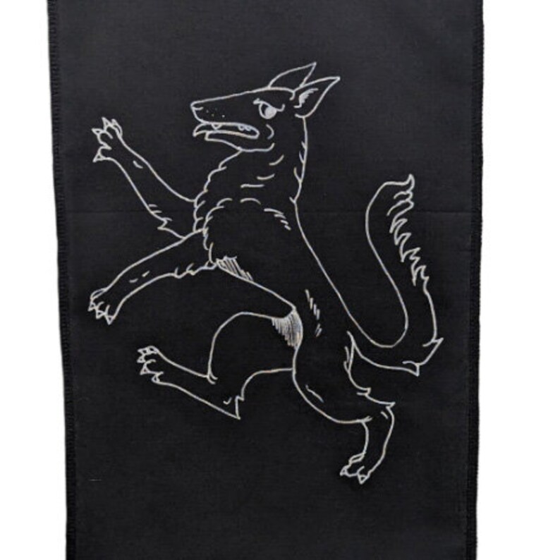 Medieval Wolf Banner, Heraldry, Flag, Hand Painted, Custom Color - Etsy