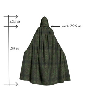 Medieval Black Gray and Gold Cloak, Celtic Druids Robe, Renaissance ...