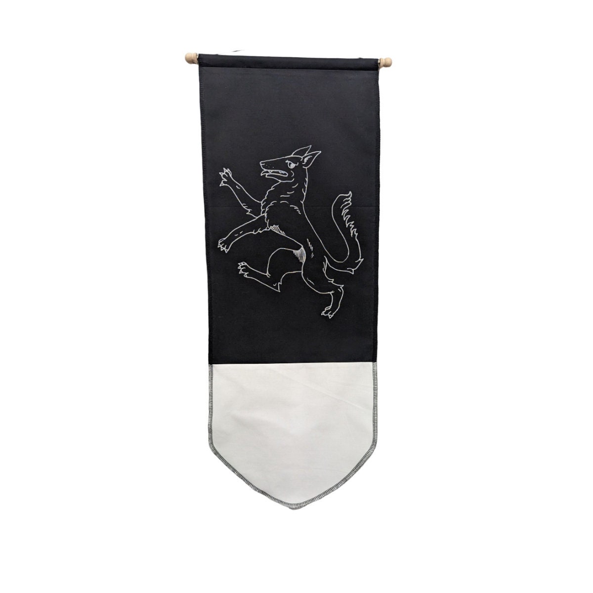 Medieval Wolf Banner, Heraldry, Flag, Hand Painted, Custom Color - Etsy