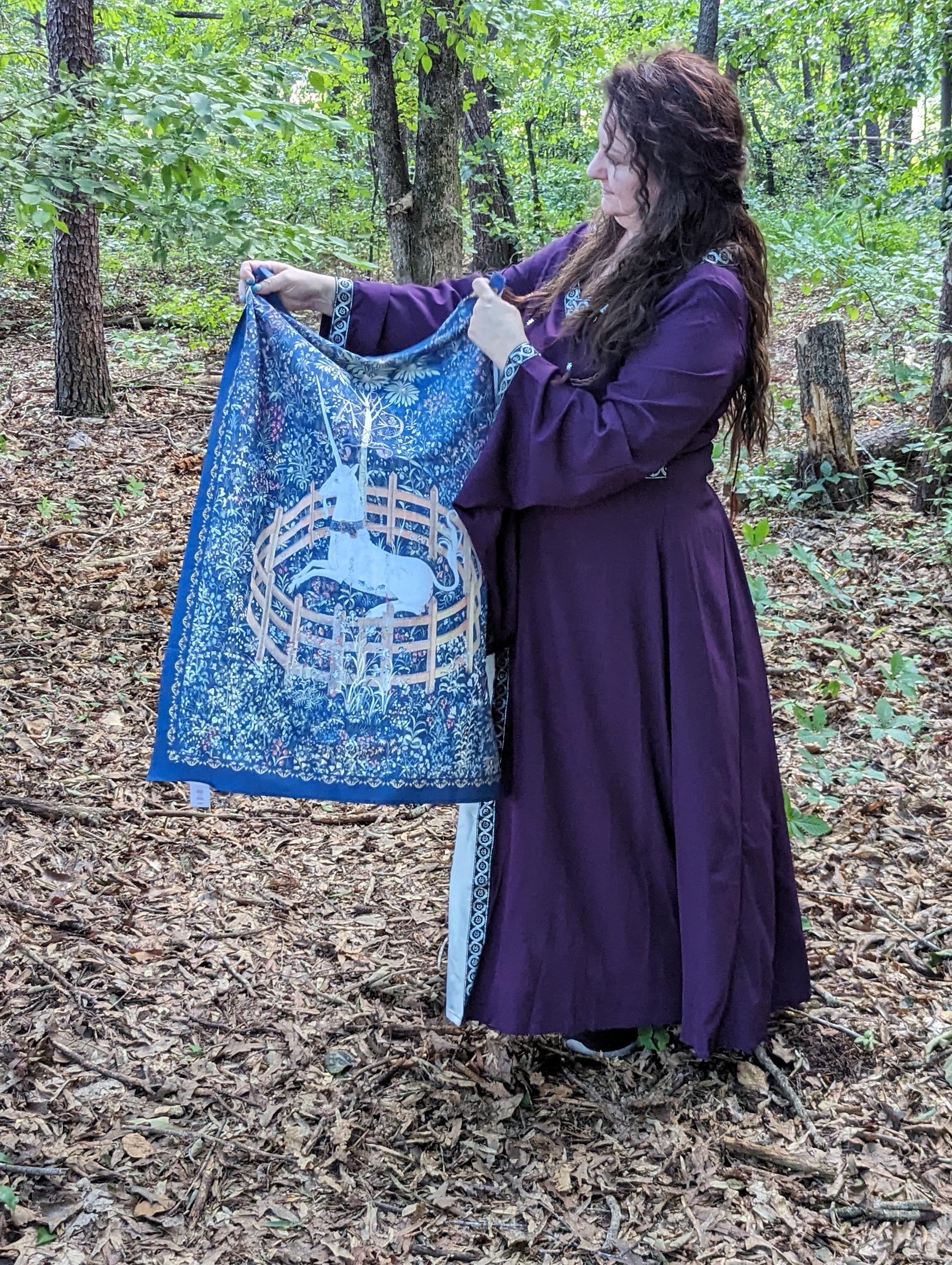 The Unicorn in Captivity, Medieval Wall Tapestry, Historical Hunting ...