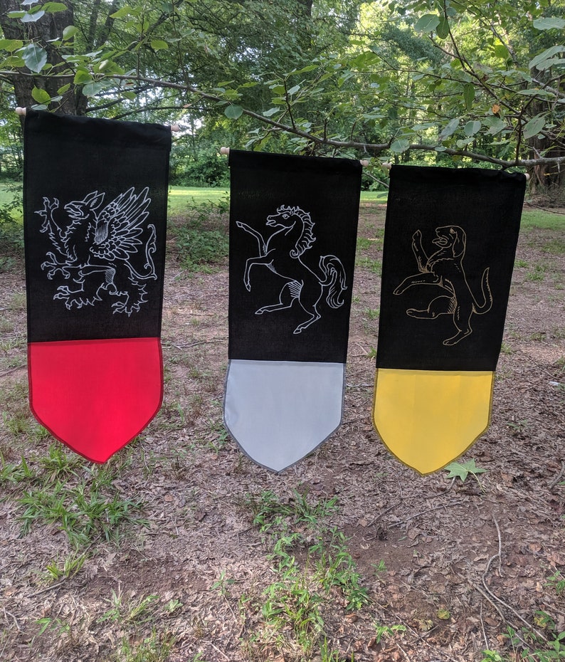 Celtic Wolf Banner Heraldry Flag Hand Painted Custom Color - Etsy