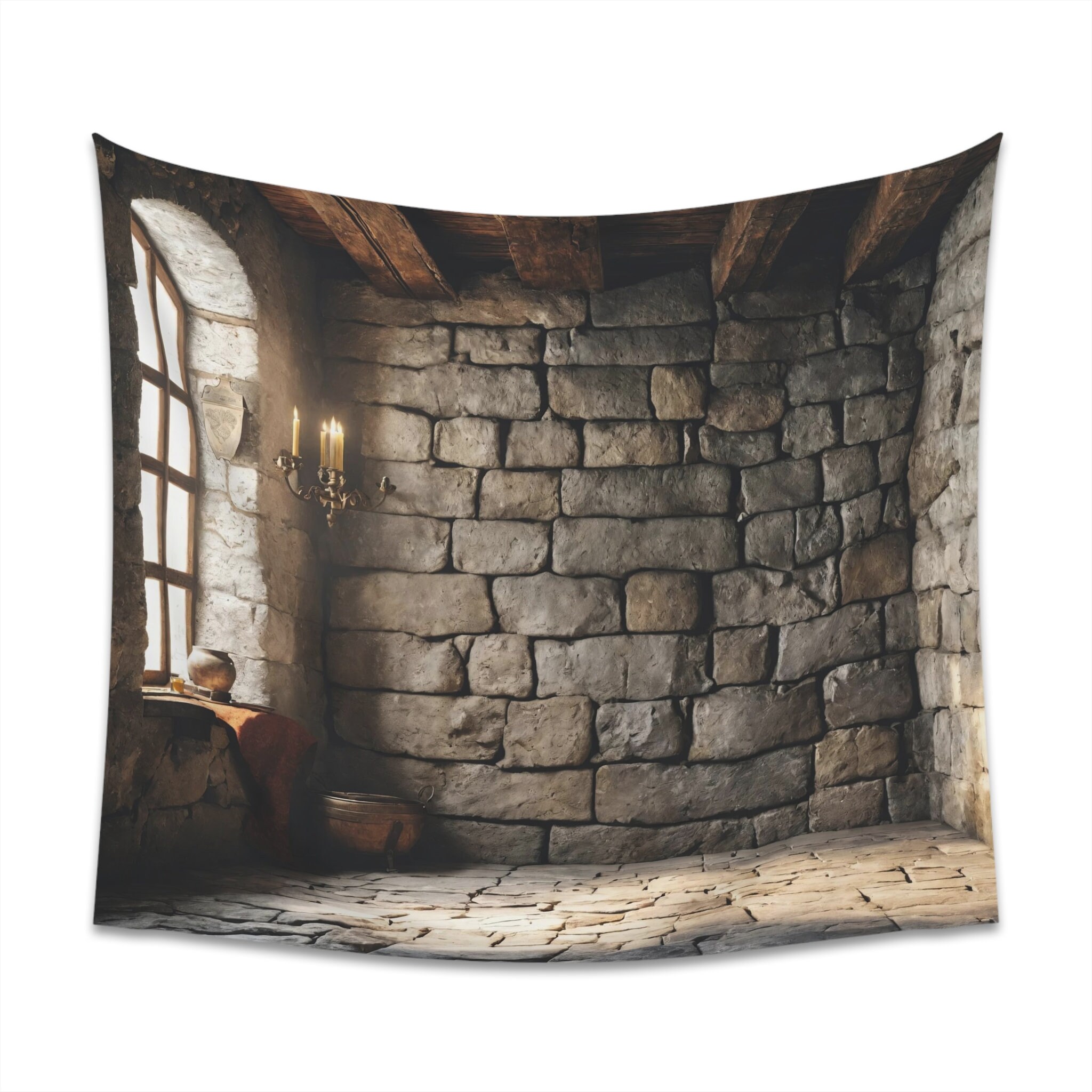 Medieval Stone Wall Backdrop, Wall Hanging, Photography Backdrop, Party ...
