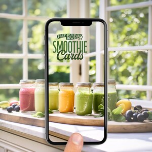 Digital Smoothie Recipe Cards With FREE Printable - Etsy