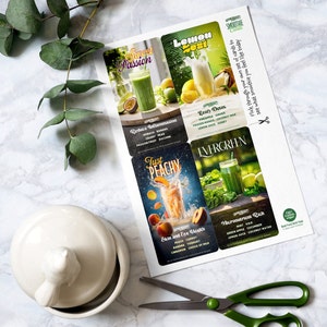 Digital Smoothie Recipe Cards With FREE Printable - Etsy