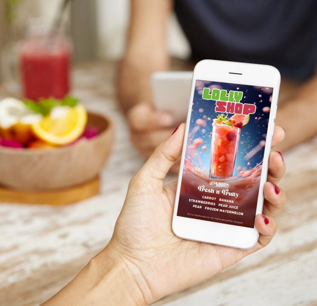 Digital Smoothie Recipe Cards With FREE Printable - Etsy