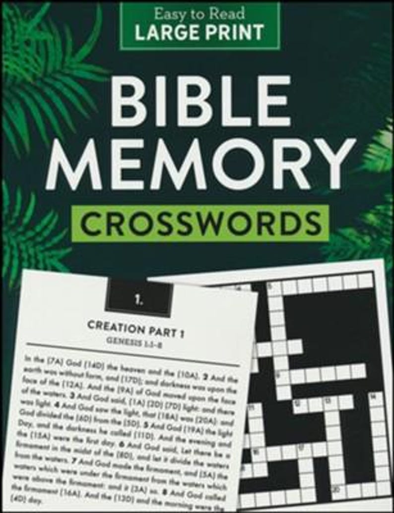 BIBLE Puzzle, Wordsearch, Crossword Books - Etsy