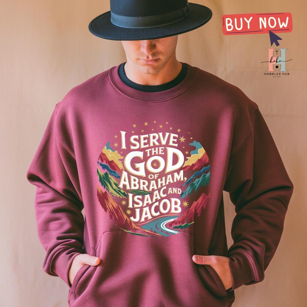 I Serve the God of Abraham Isaac Jacob SVG Christian Retro Mountain PNG ...