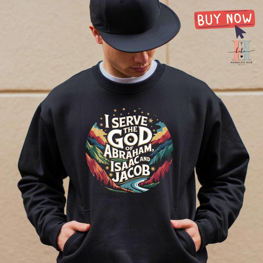I Serve the God of Abraham Isaac Jacob SVG Christian Retro Mountain PNG ...