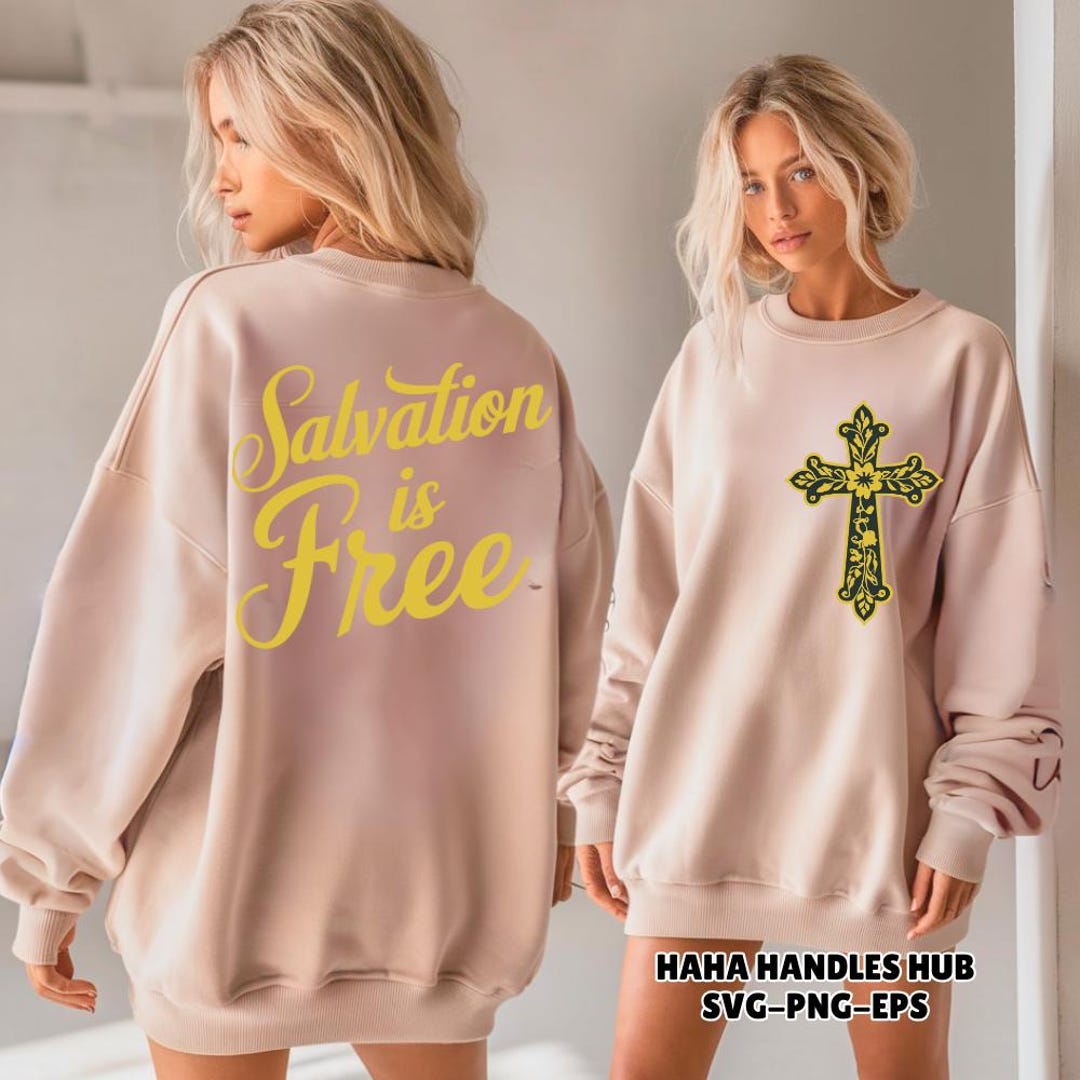 Christian Svg Bundle - Salvation is Free & Cross | Digital Download for ...