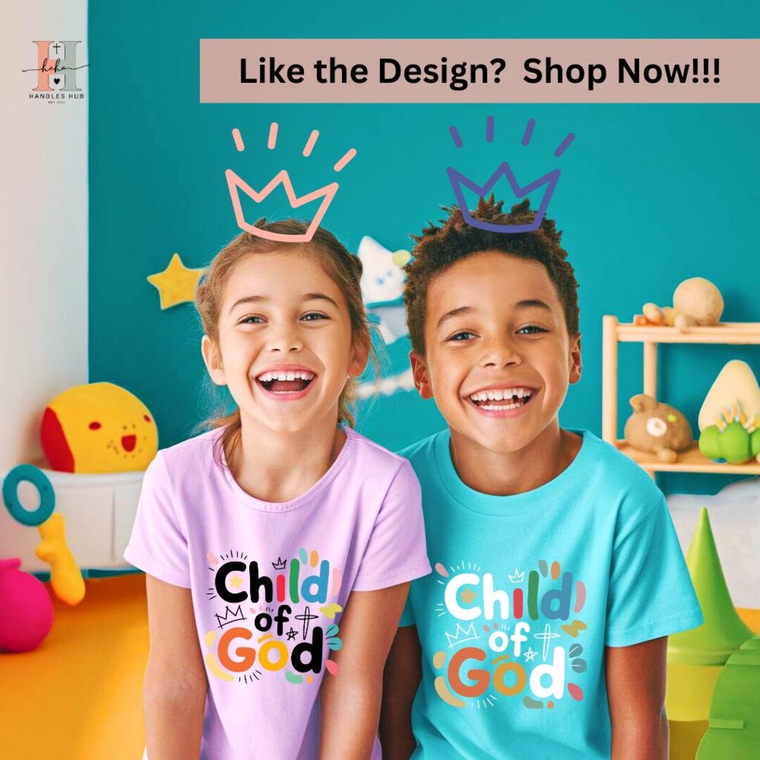 Child of God SVG PNG EPS| Christian Kids Design | Bible Quote Digital ...