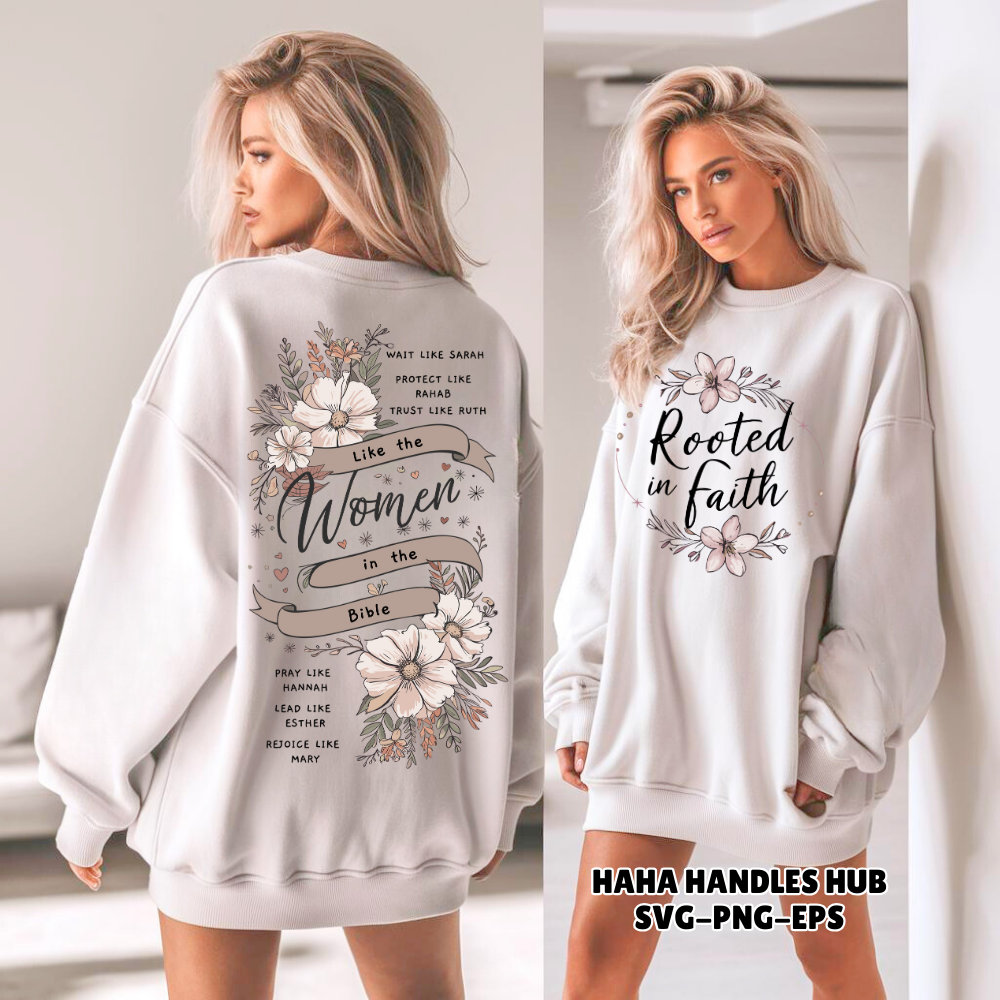 Women of the Bible SVG Bundle, Like the Women in the Bible SVG, Boho ...