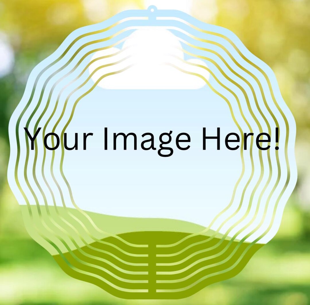 Personalized Photo Wind Spinner: Custom 8in Outdoor Decor - Etsy