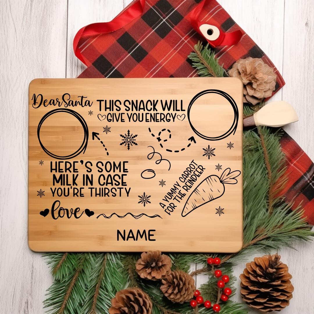 Personalized Santa Cookie Plate, Treats for Santa,santa Board, Santa ...
