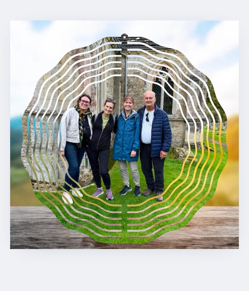 Personalized Photo Wind Spinner: Actual Photo Spinner, Custom 8in ...