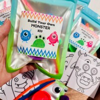 Make Your Own Monster Tag, Printable Non-candy Halloween Gift Idea ...