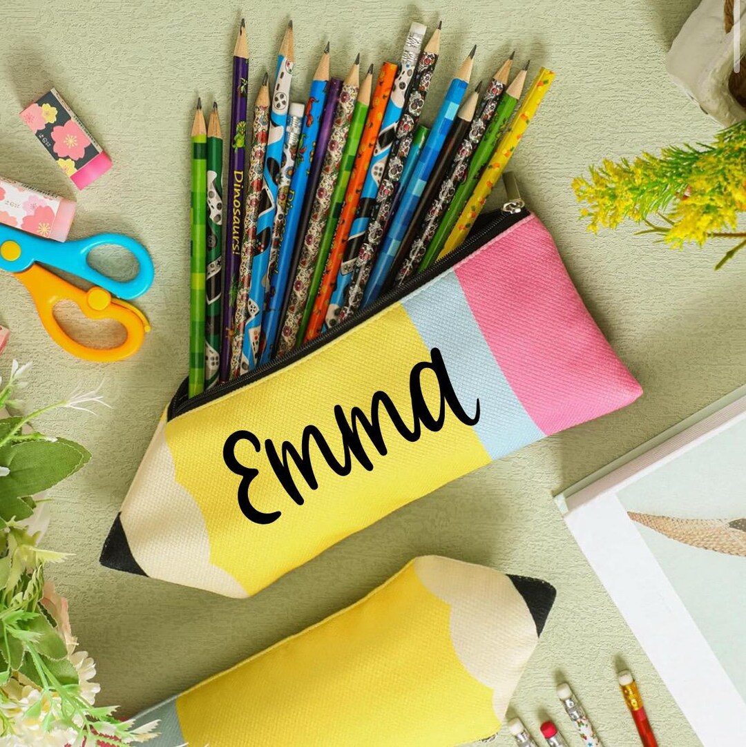 Personalized Pencil Pouch: Custom Name Back to School Gift - Etsy