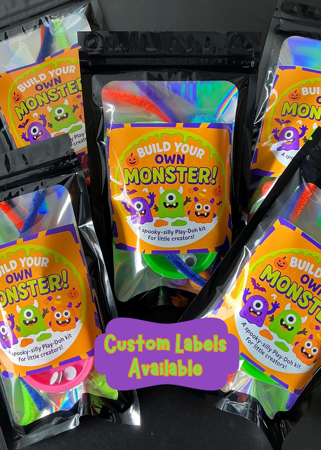 Halloween Build Your Own Monster Kit: Kids Custom Labels Party Favor ...