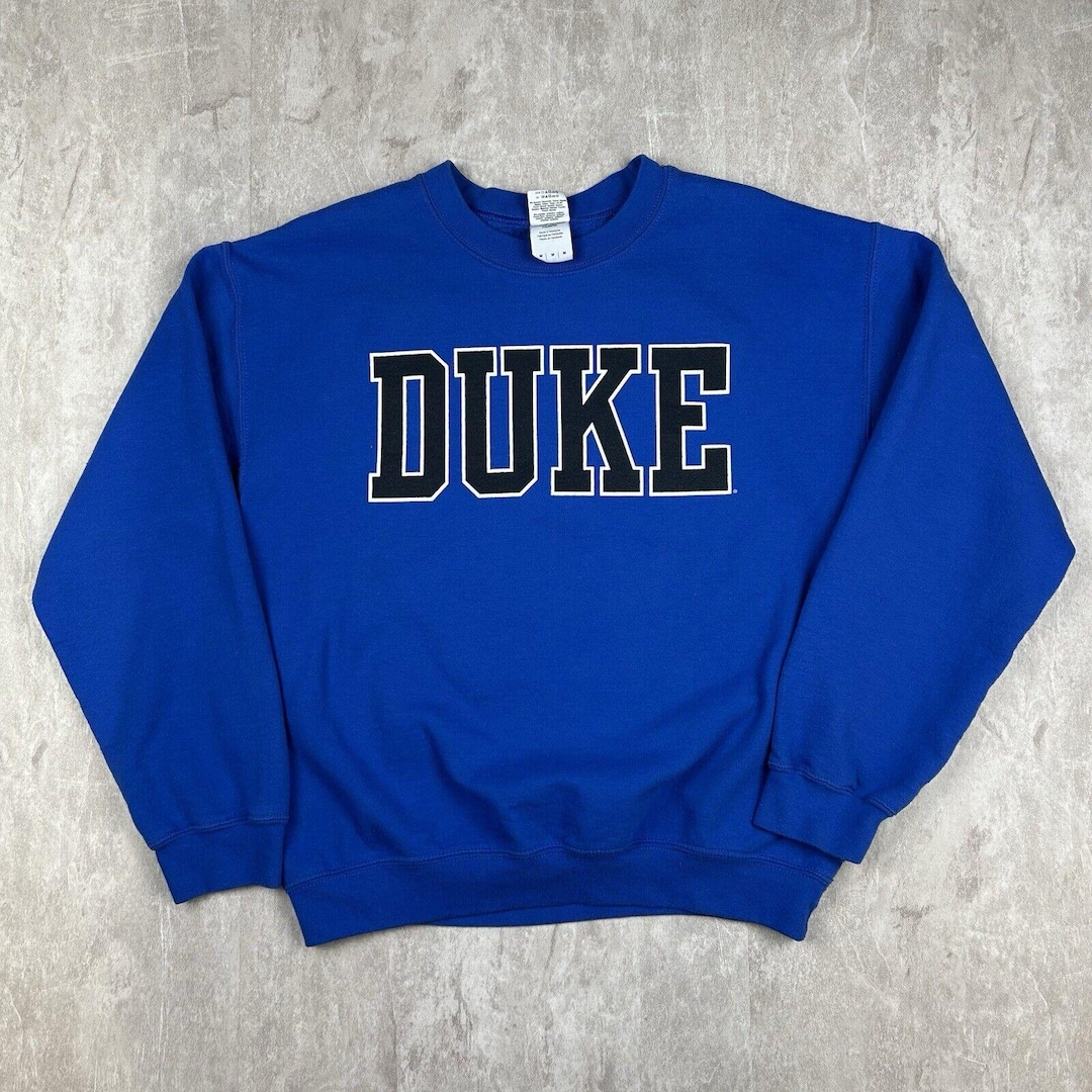 Vtg Duke University Blue Crewneck Sweatshirt College Spellout Men’s ...