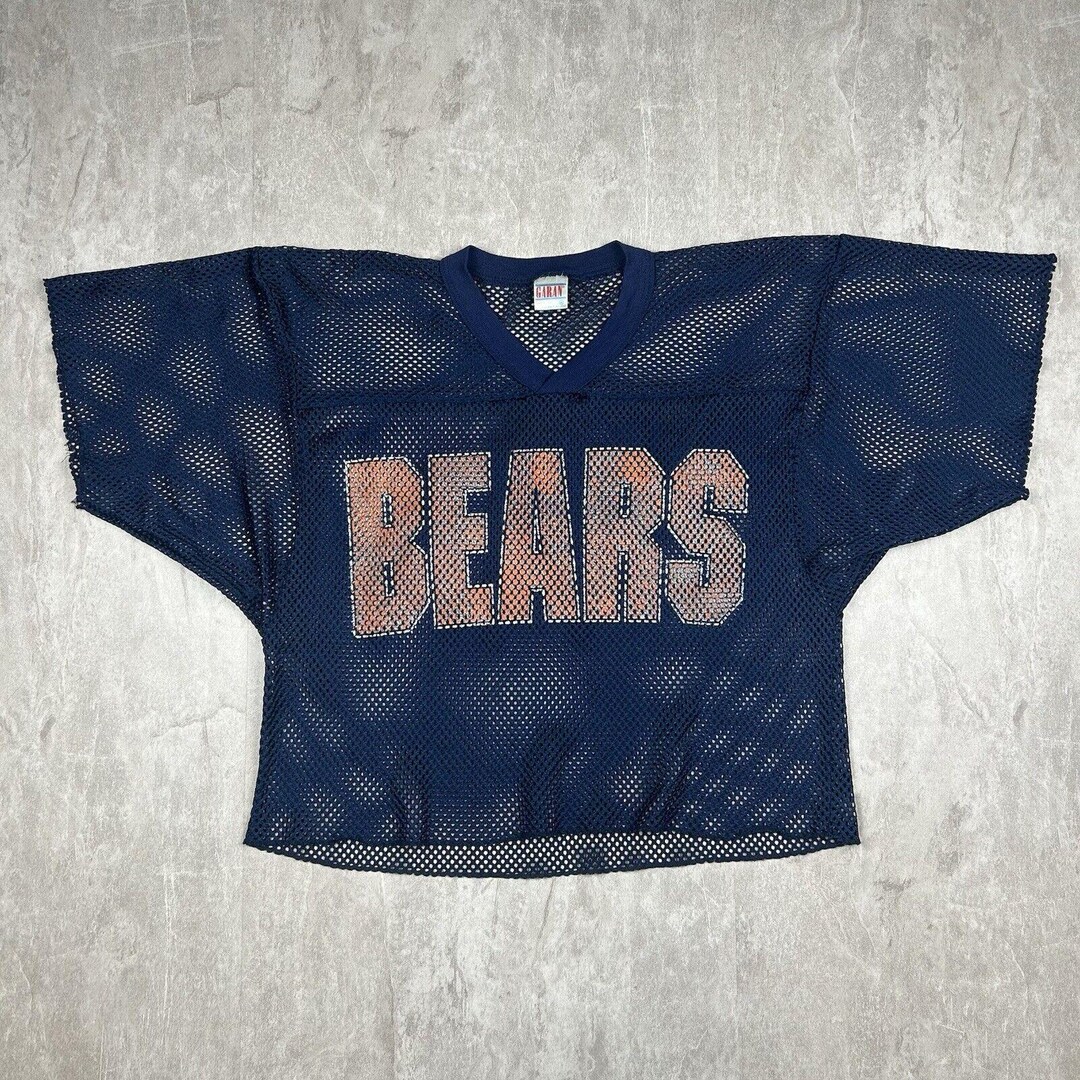 Vintage 90s Chicago Bears Cropped Mesh Practice Jersey Garan USA Mens ...