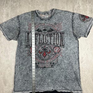 Affliction T Shirt Reversible Men’s Skull American Customs 1973 Size ...