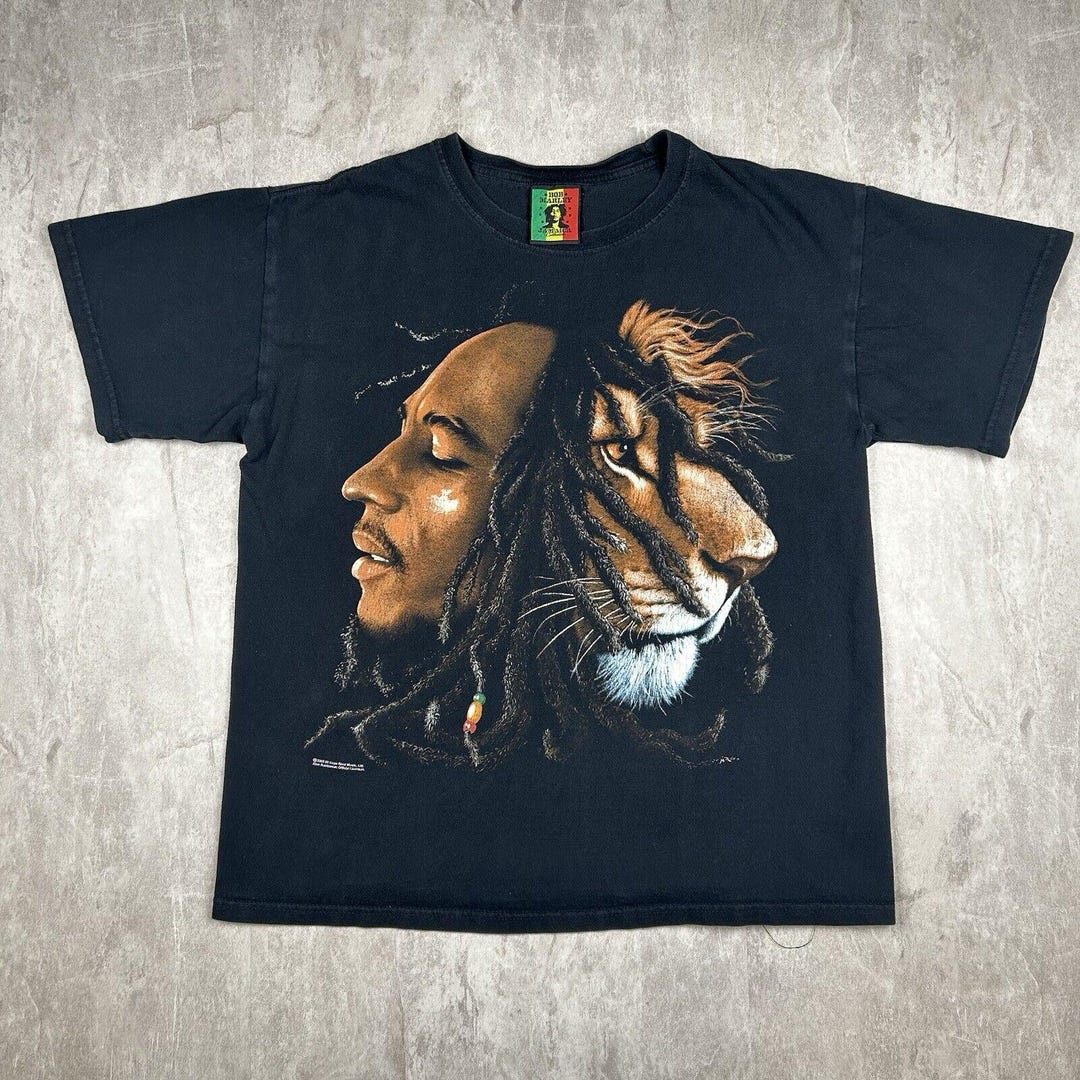 Vintage 2005 Zion Rootswear Bob Marley Lion T-shirt Black Men’s Size ...