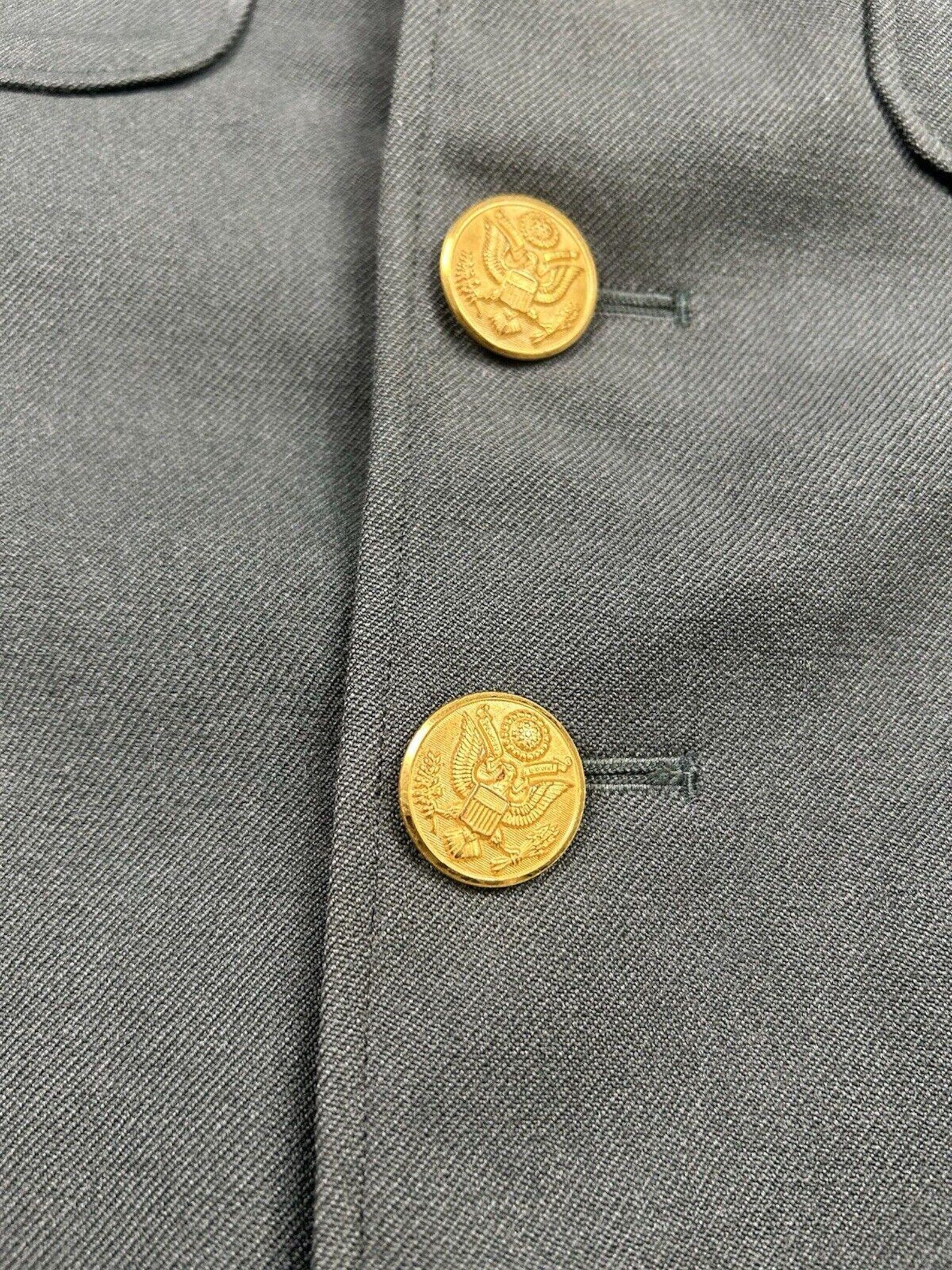 Vintage U.S. Army Dress Green Jacket Uniform Coat Patches Mens Size 39 ...