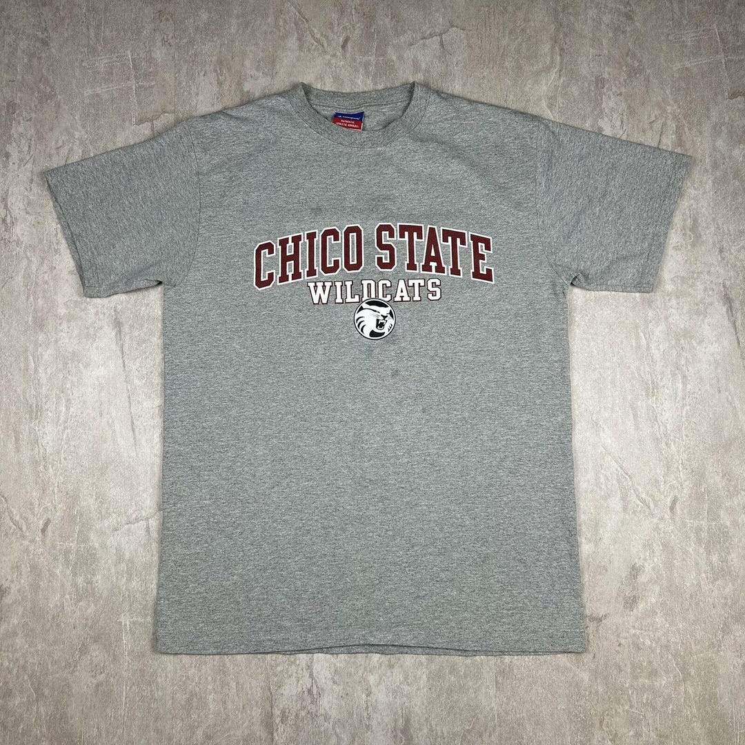 Chico State California University T-shirt Gray Wildcats Champion Men’s ...