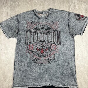 Affliction T Shirt Reversible Men’s Skull American Customs 1973 Size ...
