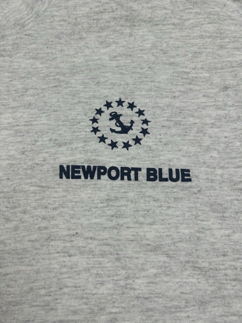 Vintage Newport Blue NB-85 American Flag T-shirt White Single Men’s ...